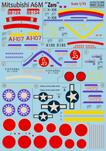 Print Scale 72-068 Mitsubishi A6M Zero