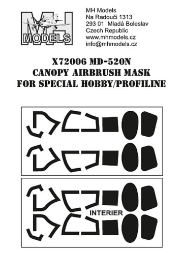 MH Models X72006 MD-520N Canopy Airbrush Mask