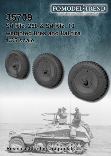 FC ModelTrend 35709 Sd.Kfz. 250 weighted wheels + flat wheel