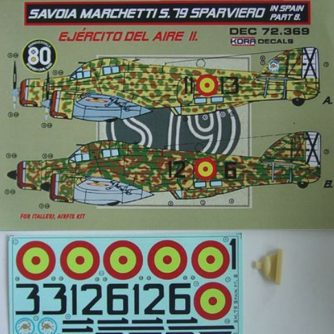 Kora Models Dec72369 Decals SM.79 Sparviero in Spain Vol.8