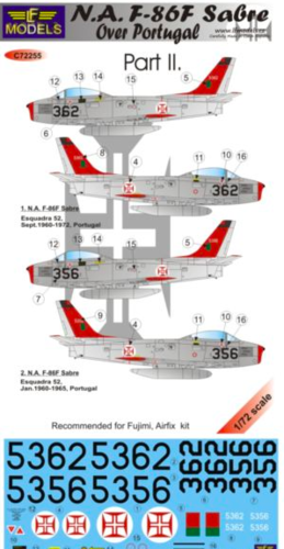 LF Models C72255 N.A. F-86F Sabre Over Portugal Part II.