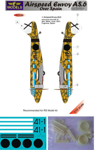 LF Models C72188 Airspeed Envoy AS.6 over Spain