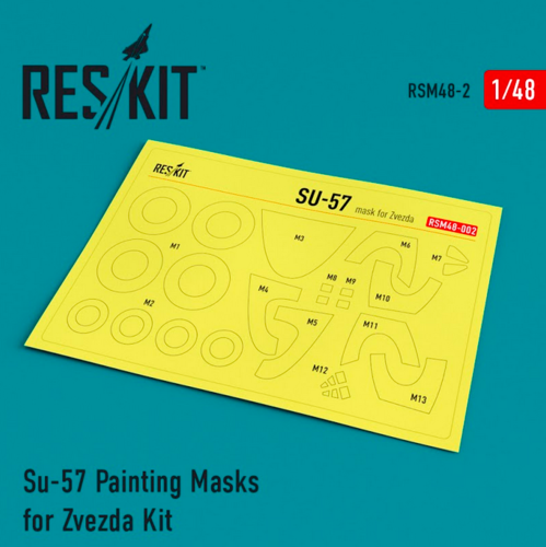 DISCONTINUED RES/KIT M48-0002 Su-57 Painting Masks for Zvezda Kit