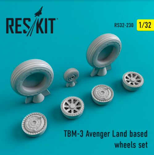 DISCONTINUED RES/KIT 32-0230 TBM-3 Avenger Land based wheels set
