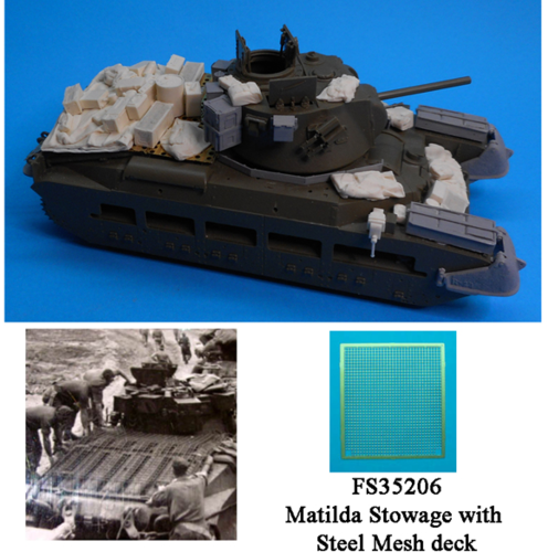 Firestorm Models 35206 Australian Matilda Conversion, Stowage and Steel Rear Deck (scattered load)