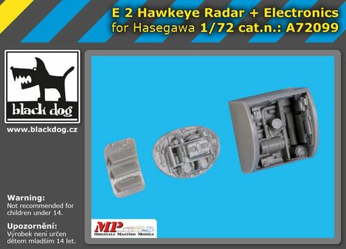 Black Dog A72099 E-2 Hawkeye radar + electronics for Hasegawa