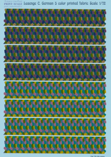 Print Scale 016-camo Lozenge C. German 5 color printed fabric