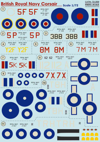 Print Scale 72-359 British Royal Navy Corsair