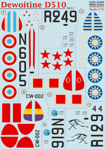 Print Scale 72-409 Dewoitine D.510. Part 2