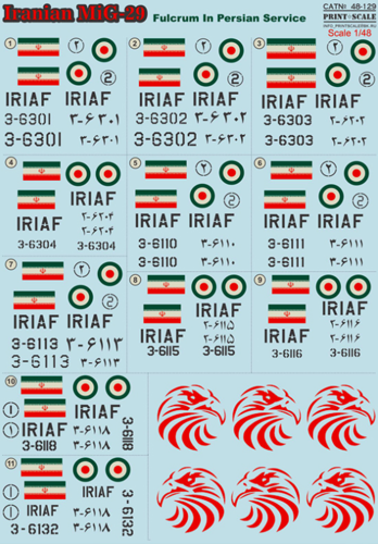 Print Scale 48-129 Iranian MiG-29