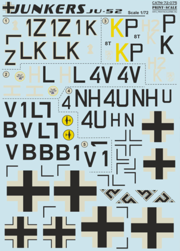 Print Scale 72-075 Junkers JU-52