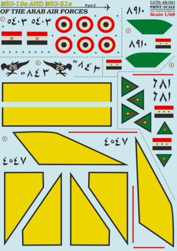 Print Scale 48-091 MiG-19s and MiG-21s of the Arab Air Force Part 2