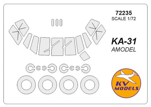 KV Models 72235 Ka-31 (AMODEL) + wheels masks