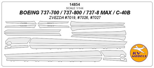 KV Models 14854 BOEING 737-700 / 737-800 / 737-8 MAX / C-40B (ZVEZDA)