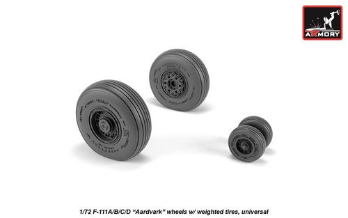 Armory Models Group AW72337 F-111 Aardvark early type wheels w/ weighted tires