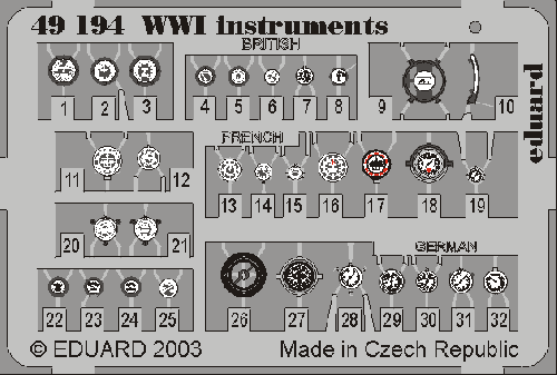 Eduard 49194 WWI Instruments