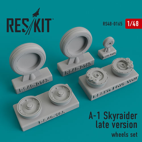 DISCONTINUED RES/KIT 48-0165 A-1 Skyraider late version wheels set