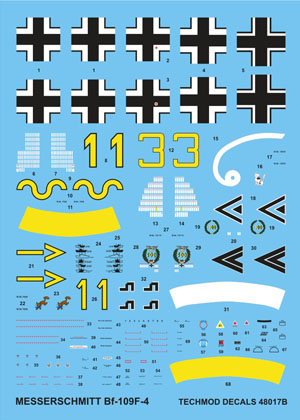 Techmod 48017 Messerschmitt Bf 109F-4