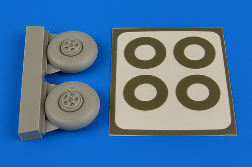 Aires 7346 Beaufighter wheels (five spoke) & paint masks AIRFIX