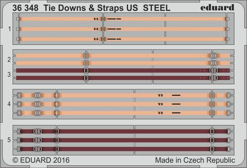 Eduard 36348 Tie Downs & Straps US STEEL