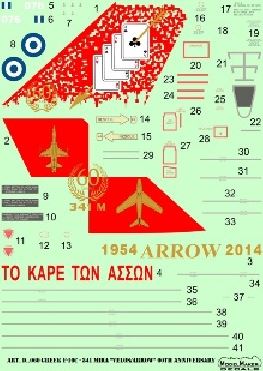 Model Maker Decals D72060 Greek F-16C 341 Mira "Velos/Arrow" 60th anniversary