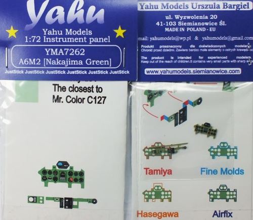 Yahu Models A7262 A6M2 Nakajima (Nakajima Green) Tamiya / Airfix / Hasegawa / FM