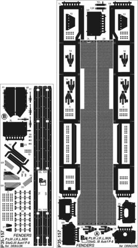 Part P35-157 StuG III Ausf F8 Fenders (For Dragon)