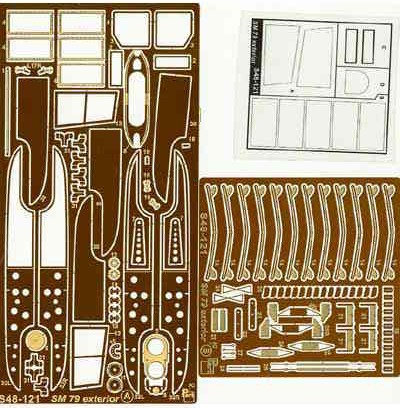 Part S48-121 Savoia SM.79 exterior Trumpeter