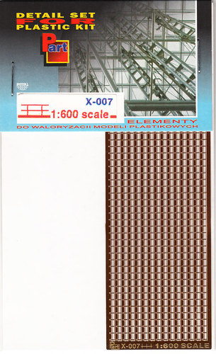 Part X007 RAILING 1/600 (2 lines)