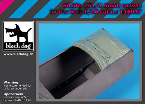 Black Dog T16017 Sd.Kfz 251/1 Small Canvas (For Das Werk)