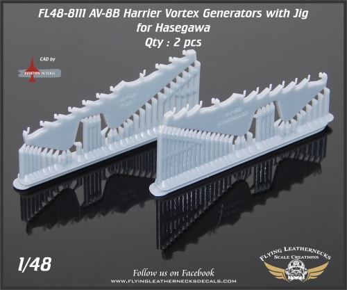 Flying Leathernecks 48-8111 McDonnell Douglas AV-8 B Harrier - Wing Vortex Generators with Jig (3D-Printed)
