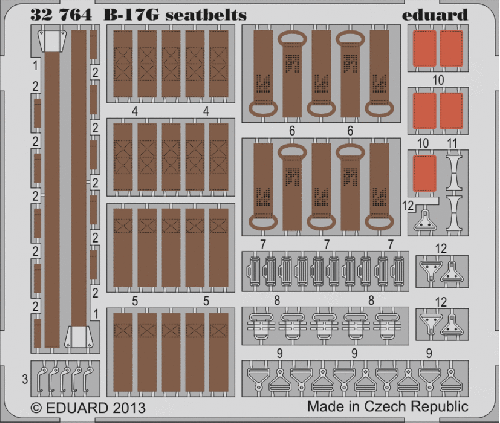 Eduard 32764 B-17G seatbelts HK MODELS