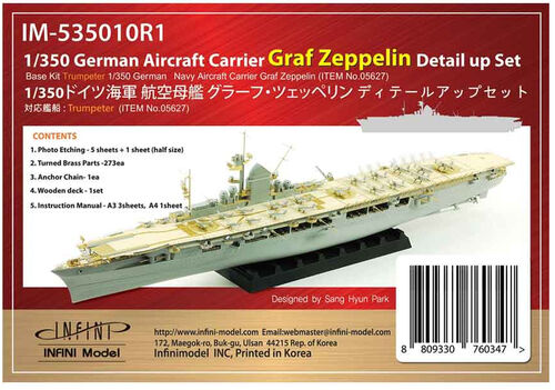 Infinimodel IM535010R1 German WWII Aircraft Carrier Graf Zeppelin - Detail Up Set (for Trumepter 05627 Kit)