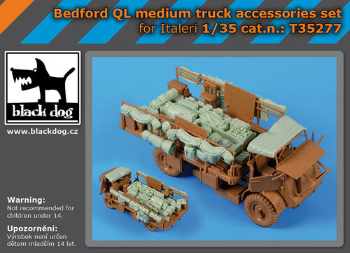 Black Dog T35277 Bedford QL Medium Truck Accessories Set (For Italeri)