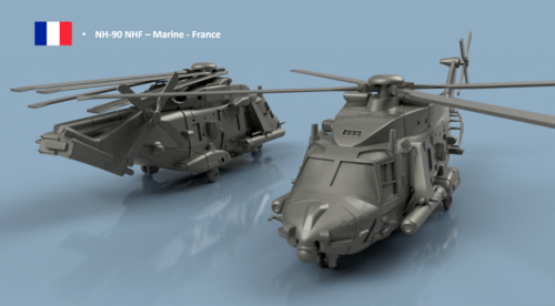 L'Arsenal 2.0 3D700268DEP NH-90 NHF Marine Nationale With Unfolded Blades (2 Helicopters)