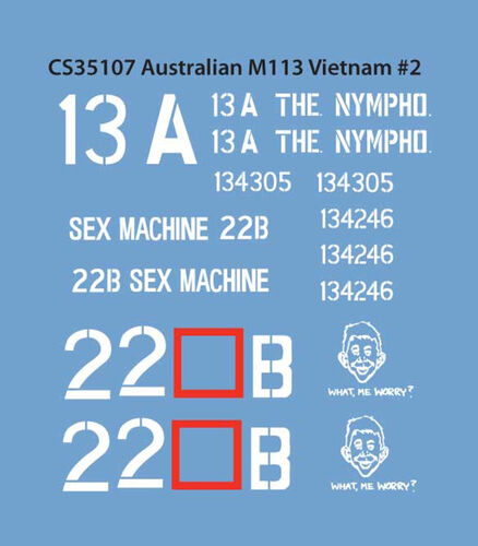 Callsign Models 35107 Aust M113 Vietnam - Sex Machine And Nympho