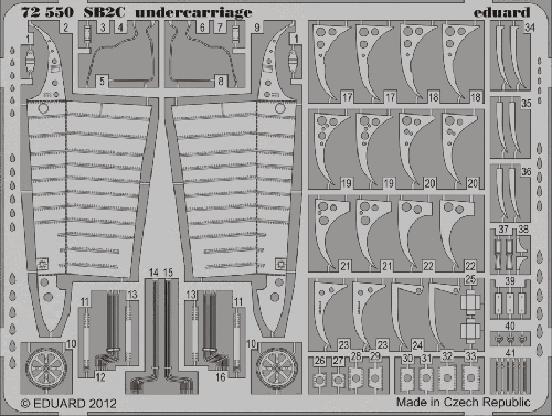 Eduard 72550 SB2C undercarriage CYBER HOBBY