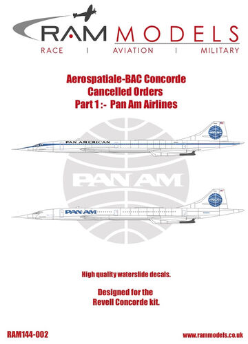 Ram Models 14402 Aerospatiale Concorde 'Cancelled Orders' (2 schemes)