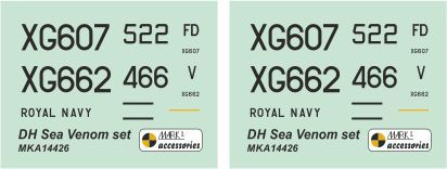 Mark I Models A14426 de Havilland Sea Venom - Weapon Set Resin Parts & Decals (for Mark I Models kits)
