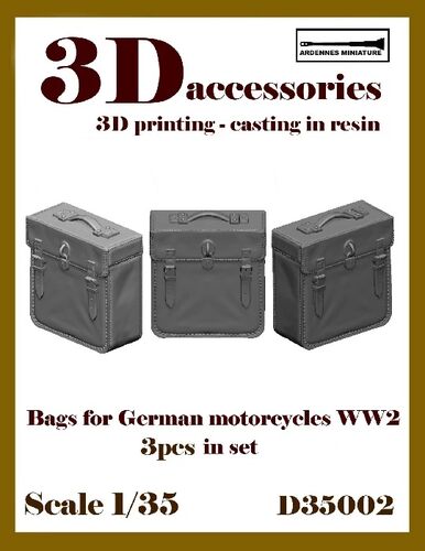 Ardennes Miniature D35002 Bags For German WWII Motorcycles (3 pcs)