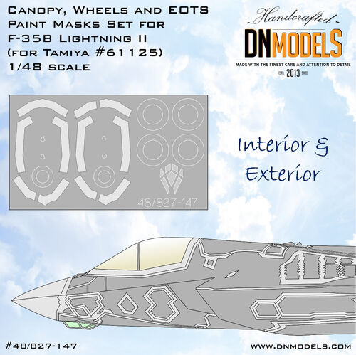 DN Models 48-827-147 F-35B Lightning II Canopy, Wheels And EOTS Paint Masks Set (For Tamiya 61125)