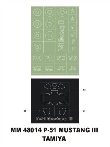 Montex MM48014 P-51 Mustang III Tamiya Techmod 48033H