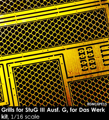 Rado Miniatures 16PE15 Grills For StuG III Ausf. G (For Das Werk Kit)