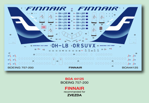 BOA Decals 144125 Boeing 757-200 - FINNAIR OH-LB (for Zvezda kits)