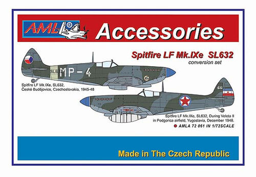AML A72061 Supermarine Spitfire LF Mk.IXe German fuel tanks in Czech AF service (for Eduard kits)