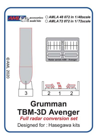 AML A72072 Full radar conversion set for the Grumman TBM-3D Avenger (designed to be used with Hasegawa and Hobby 2000 kits)