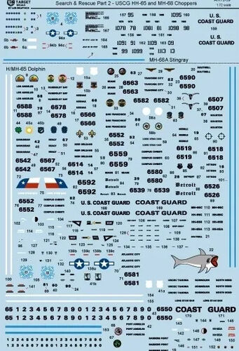 Air-Graphic Models AIR72-039 USCG HH-65 Dolphin & MH-68A Stingray - Search and Rescue Sheet Part 2