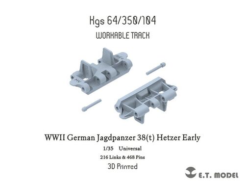 ET Model P35-008 German Jagdpanzer 38(t) Hetzer - Early Workable Track