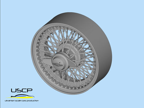 Ukrainian Scale Cars Production (USCP) 24P170 Jaguar Classic Wire Wheels 15 Inch