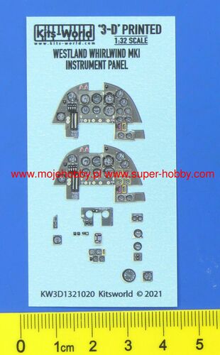 Kits World 3D1321020 Westland Whirlwind Mk.I 3D instrument panel (for Special Hobby kits)